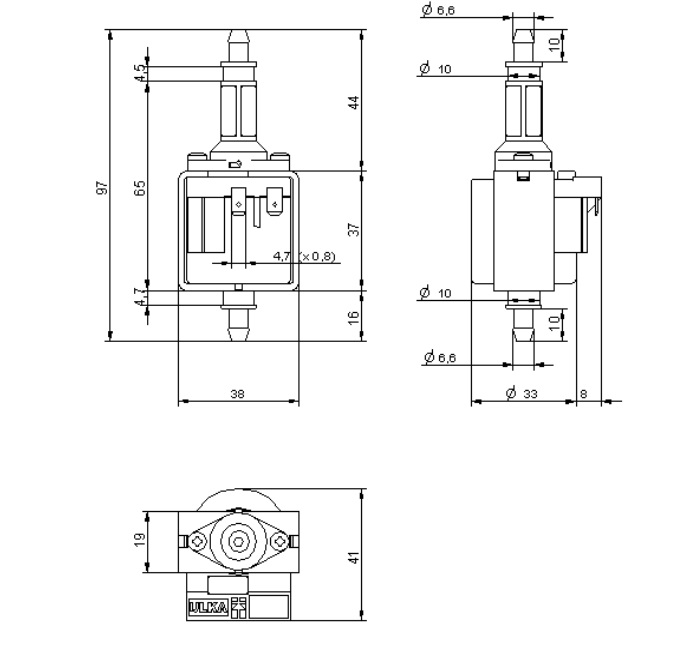 Вибрационный насос ULKA HF 230V купить в интернет-магазине VendingRemont.ru